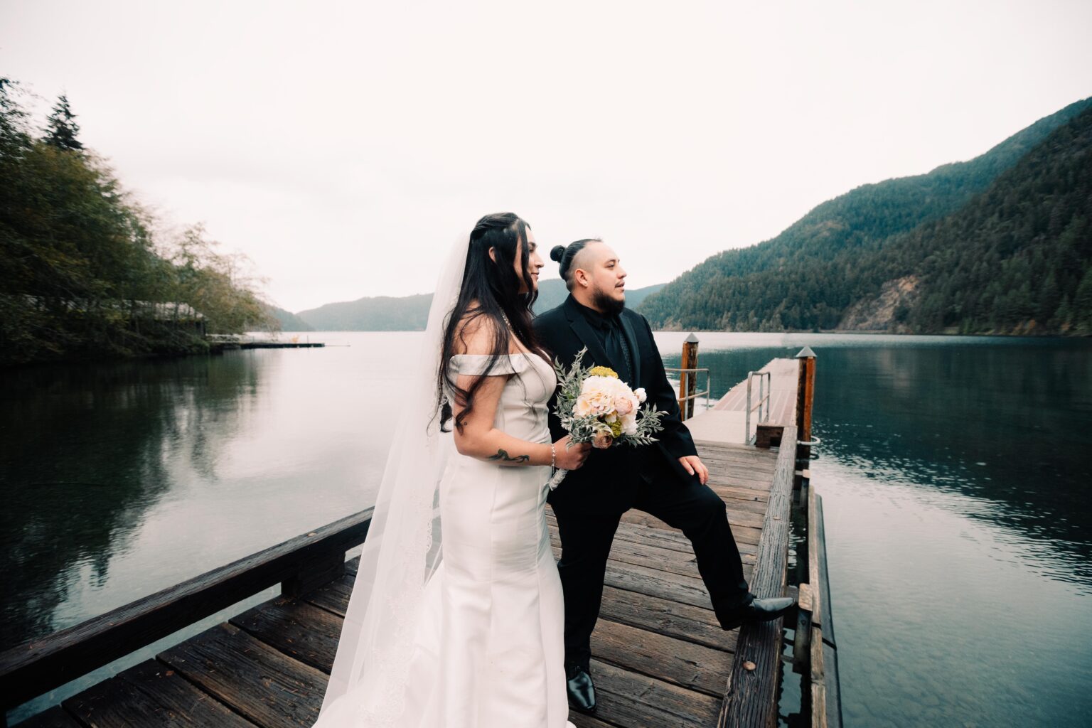 Kim & Zach Elopement at Lake Crescent | Erick Ramirez Photography